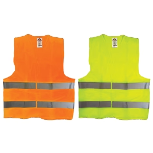 SV026-M SAFETY JACKET GREEN WITH 2 REFLECTOR TAPES - L